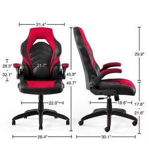 Emerge | Office | Emerge Vortex Bonded Leather Gaming Chair Black And ...
